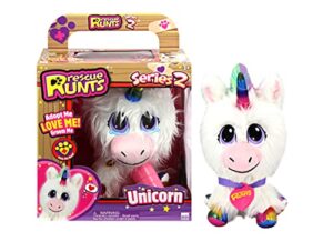 rescue runts ii plush pet you can adopt & rescue, unicorn (s19016)