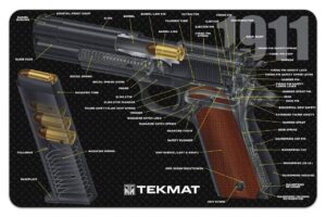 tekmat 1911 cut away gun cleaning mat, black, one size