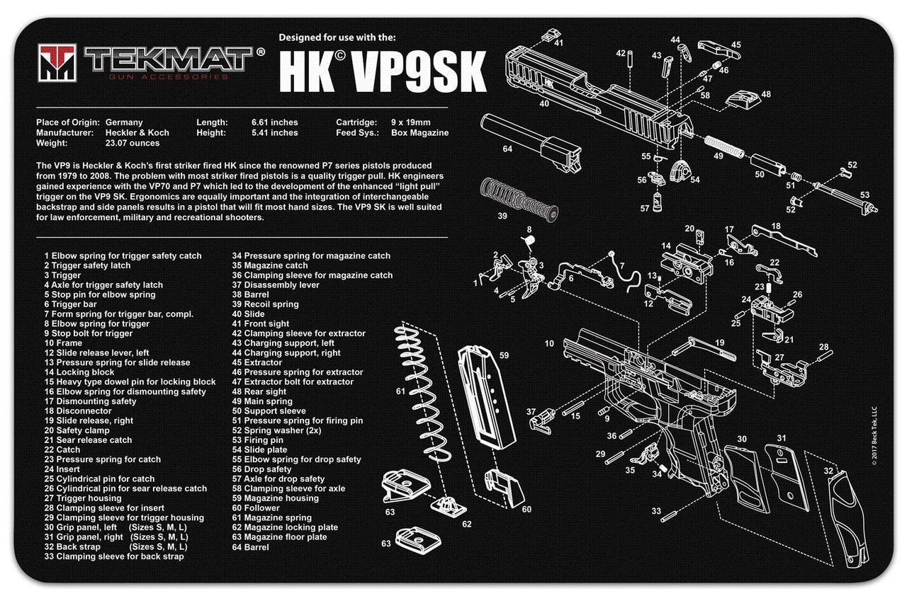 TekMat PISTOL MAT H&K VP9SK