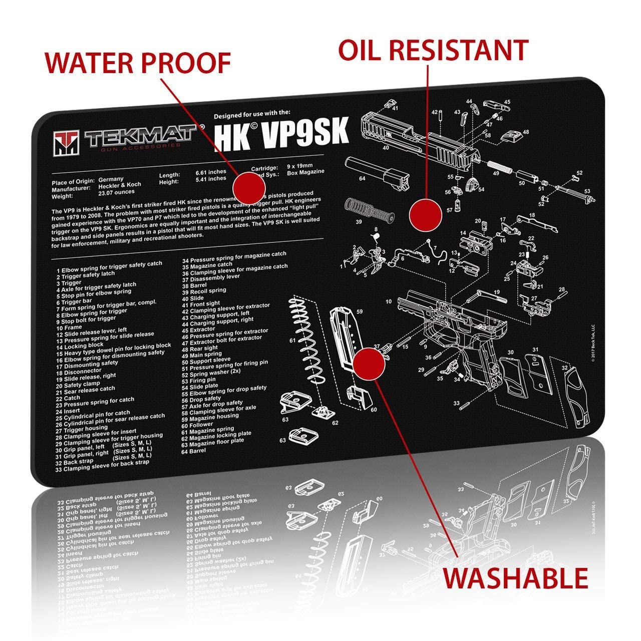 TekMat PISTOL MAT H&K VP9SK