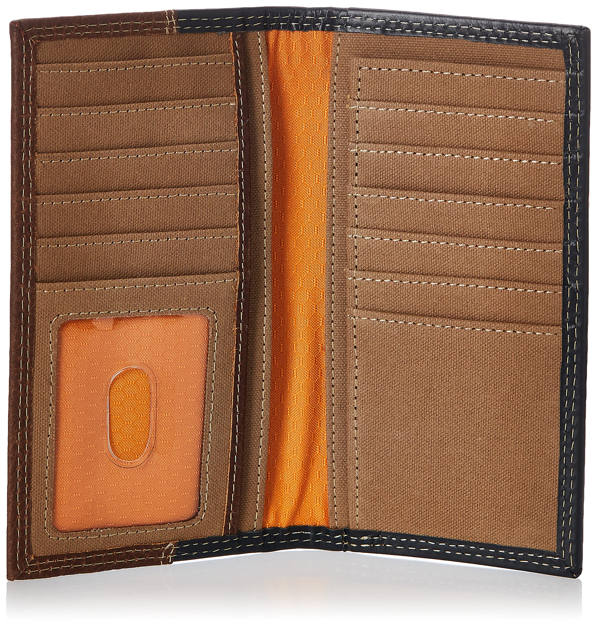 Timberland PRO mens Rfid Leather Long Bifold Rodeo Wallet With Rfid, Teak, One Size