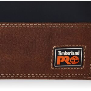 Timberland PRO mens Rfid Leather Long Bifold Rodeo Wallet With Rfid, Teak, One Size