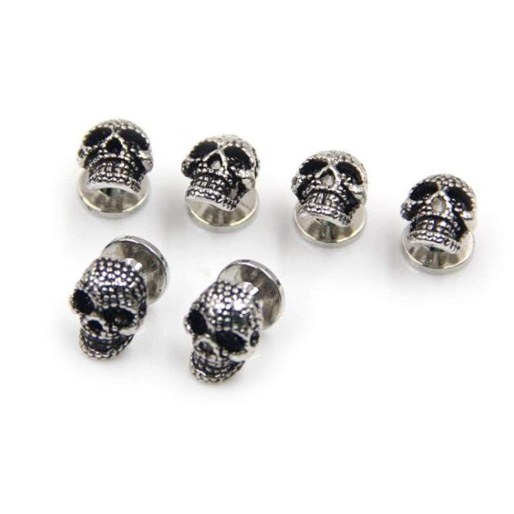 Black Skull Cufflinks and Dress Shirt Studs Set for Tuxedo Party Accessories Gift