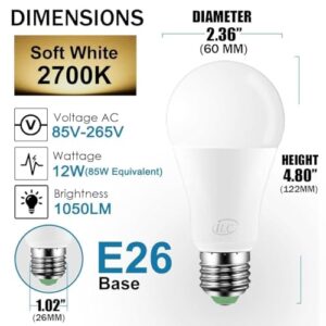 ILC LED Light Bulb 85W Equivalent, Color Changing Light Bulbs 2700K Warm White, Remote Control RGB 6 Modes, Timing, Sync, Dimmable E26 Screw Base (2 Pack)