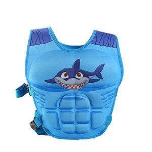 jksports life jacket learn-to-swim buoyancy aid vest children float vest kids swimming training jacket learn to swim for boys girls begin to swim 3d cartoon swim vest (shark, large)