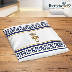 HalleluYAH Messianic Tallit Prayer Shawl 72"x 22" with Bag For Men & Women | Designed in Israel