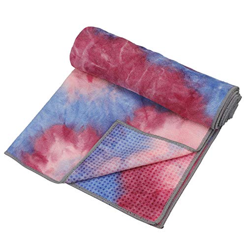 Yoga Towel, Non-Slip Hot Yoga Towel Anti-Slip Waffle Texture, 100% Absorbent Odorless Microfiber Yoga Blanket, Standard Size 72 x 24 x 0.2 inches Cushion Towel for Hot Yoga, Bikram, Pilates1