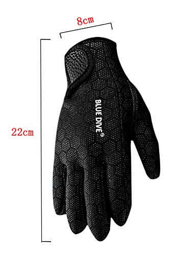 Diving Gloves,Wetsuit Gloves Men Women Watersports Diving Boating Surfing Neoprene Diving Snorkeling Kayaking Five Finger Gloves Scuba Gloves Diving Suit Snorkeling Gloves Keep Warmer