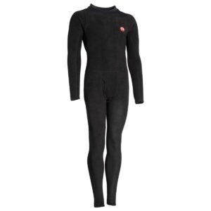 immersion research men's thick skin union suit (black, xl)