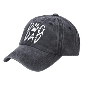 waldeal men's dog dad washed adjustable baseball cap dog lover hat