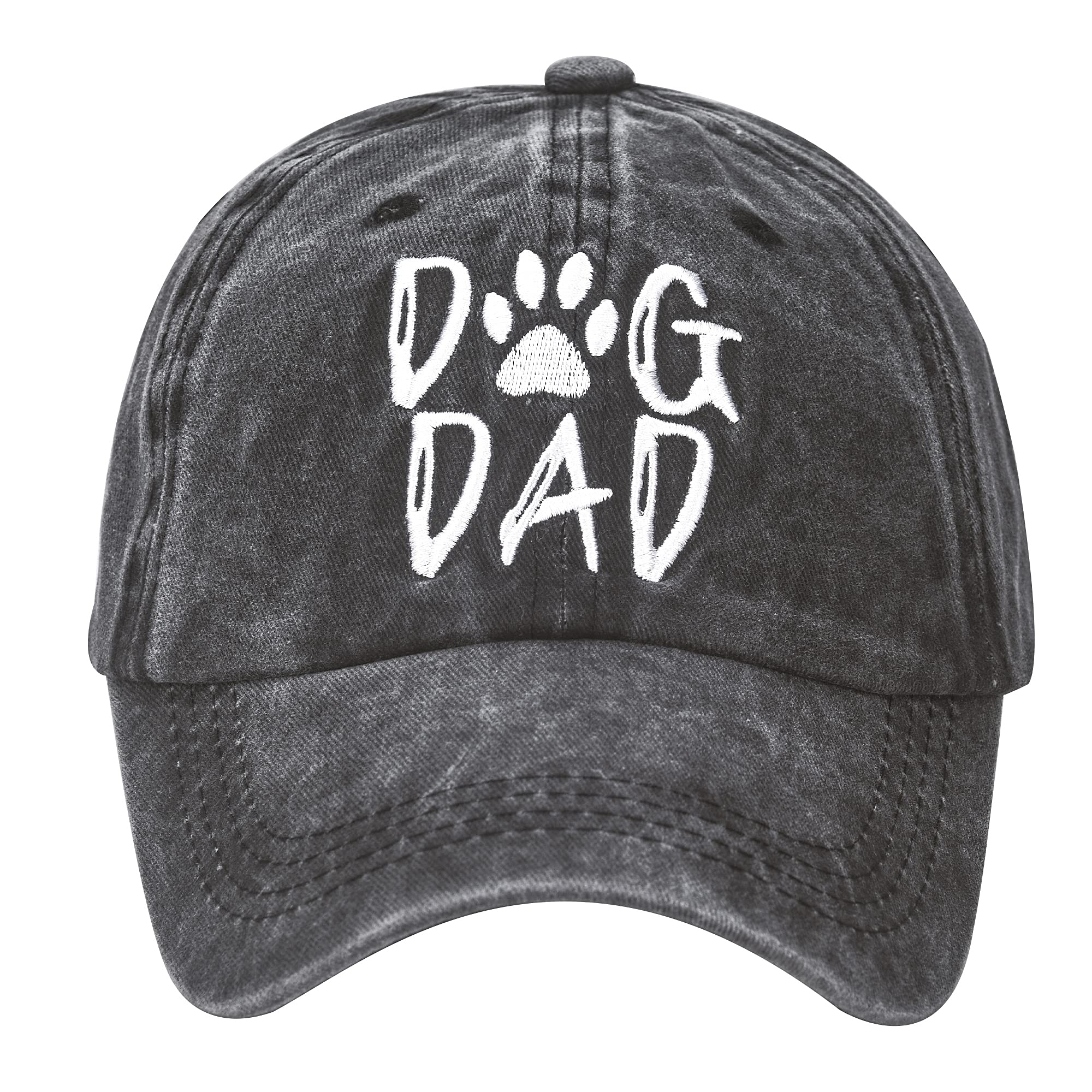 Waldeal Men's Dog Dad Washed Adjustable Baseball Cap Dog Lover Hat