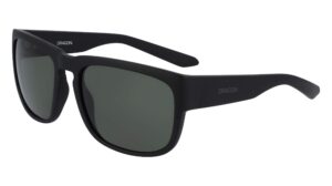 dragon men's rune rectangular sunglasses, matte black/g15, 58 mm