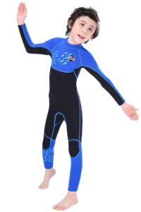 cokarsey kids full body wetsuit 2.5mm neoprene back zipper sun protection thermal swimsuit for boys