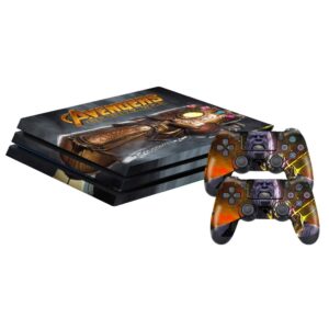 PS4 Pro Skins - Decals for PS4 Controller Playstation 4 Pro - Stickers Cover for PS4 Pro Controller Sony Playstation Four Pro Accessories with Dualshock 4 Two Controllers Skin - Thanos