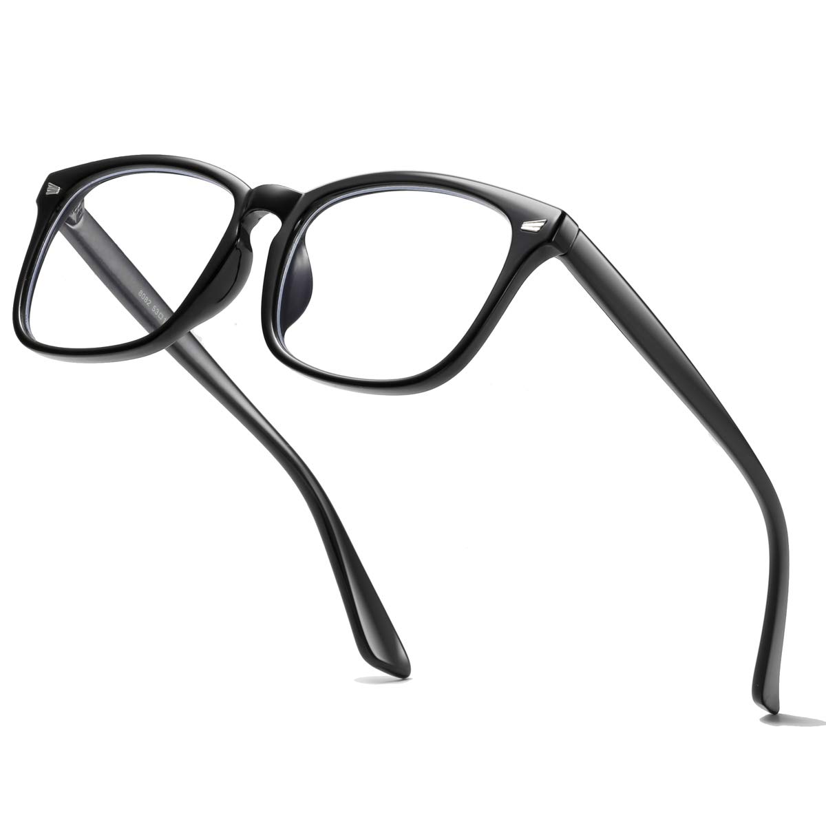 aisswzber Square Non-Prescription Glasses Clear Lens Eyeglasses