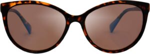 the fresh women's polarized fashion tip pointed cateye sunglasses - gift box package (l903b-tortoise, brown)