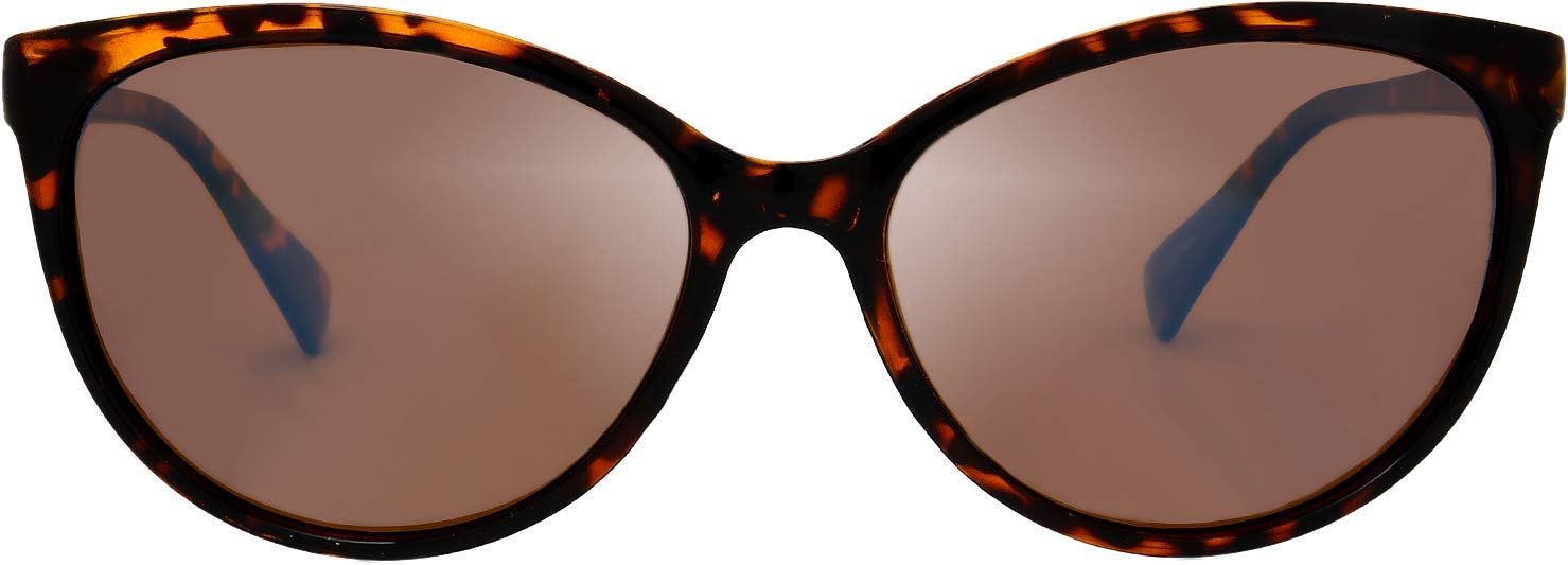 The Fresh Women's Polarized Fashion Tip Pointed Cateye Sunglasses - Gift Box Package (L903b-Tortoise, Brown)