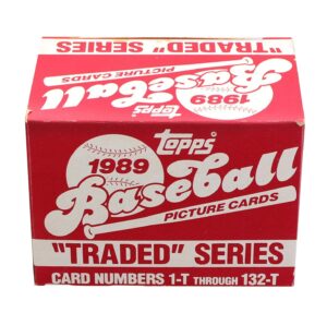 toynk mlb 1989 topps baseball traded series - set of 132 cards