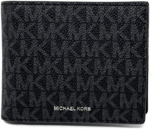 michael kors men's cooper billfold with passcase wallet (black)