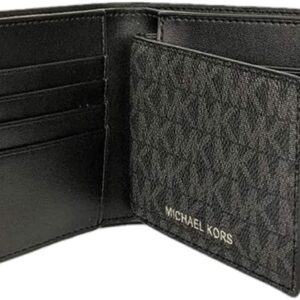 Michael Kors Men's Cooper Billfold with Passcase Wallet (Black)