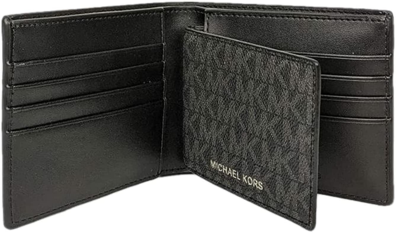 Michael Kors Men's Cooper Billfold with Passcase Wallet (Black)