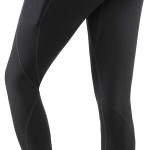 Lingswallow High Waist Yoga Pants - Yoga Pants with Pockets Tummy Control, 4 Ways Stretch Workout Running Yoga Leggings (Black, Large)