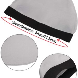 6 Pieces Silky Wave Caps for Men Kids 360 Wave Durag Cap Elastic Wave Velvet Hat (Black, Silver, Red, Green, Purple, Blue)