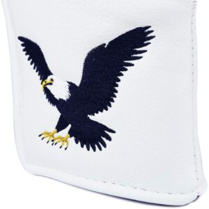 Myartte Eagle Golf Head Cover Mallet Putter Cover Magnetic Closure Fit All Heel Shafted Putter