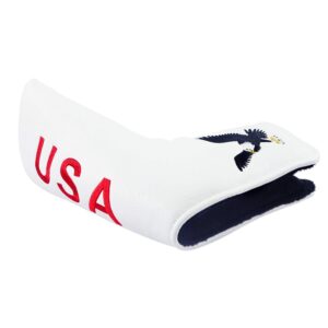 Myartte Eagle Golf Head Cover Mallet Putter Cover Magnetic Closure Fit All Heel Shafted Putter