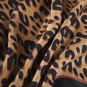 YOUR SMILE Silk Like Leopard Scarf Square Satin Hair Scarf Fashion Neck Scarfs for Women 27'' x 27'',Leopard Print