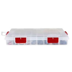 Plano RUSTRICTOR Terminal Stowaway, Premium Tackle Storage with Rust Prevention, Clear, Transparent/Red