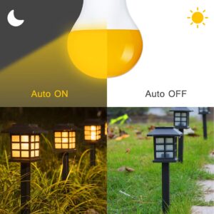 2 Pack LED Dusk to Dawn A19 Bug Light Bulbs - Yellow Bulb, Amber Light, Automatic Sensor Bulb, LED Porch Lights, Security Outdoor Bulb, Auto On/Off, 2000K E26 40W Equivalent Katalamp