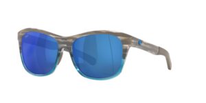 costa woman sunglasses ocearch shiny coastal fade frame, blue mirror lenses, 56mm