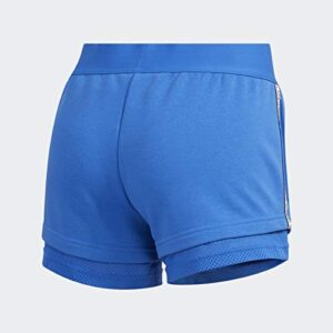 adidas Women's Essentials Material Mix Shorts Blue/White X-Large