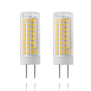 syxkj gy8.6 led bulb, 7w g8 led lamps, 75w halogen bulb replacement, g8/gy8.6 bi-pin base g8 light bulbs, ac120v 750lm, under cabinet counter light, 2pack (warm white 3000k)