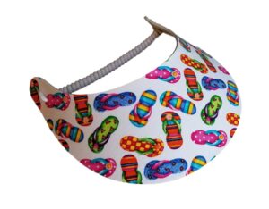 the incredible sunvisor assorted novelty designs perfect for summer! made in the usa!! (flip flops 4)