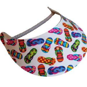 The Incredible Sunvisor Assorted Novelty Designs Perfect for Summer! Made in The USA!! (FLIP Flops 4)