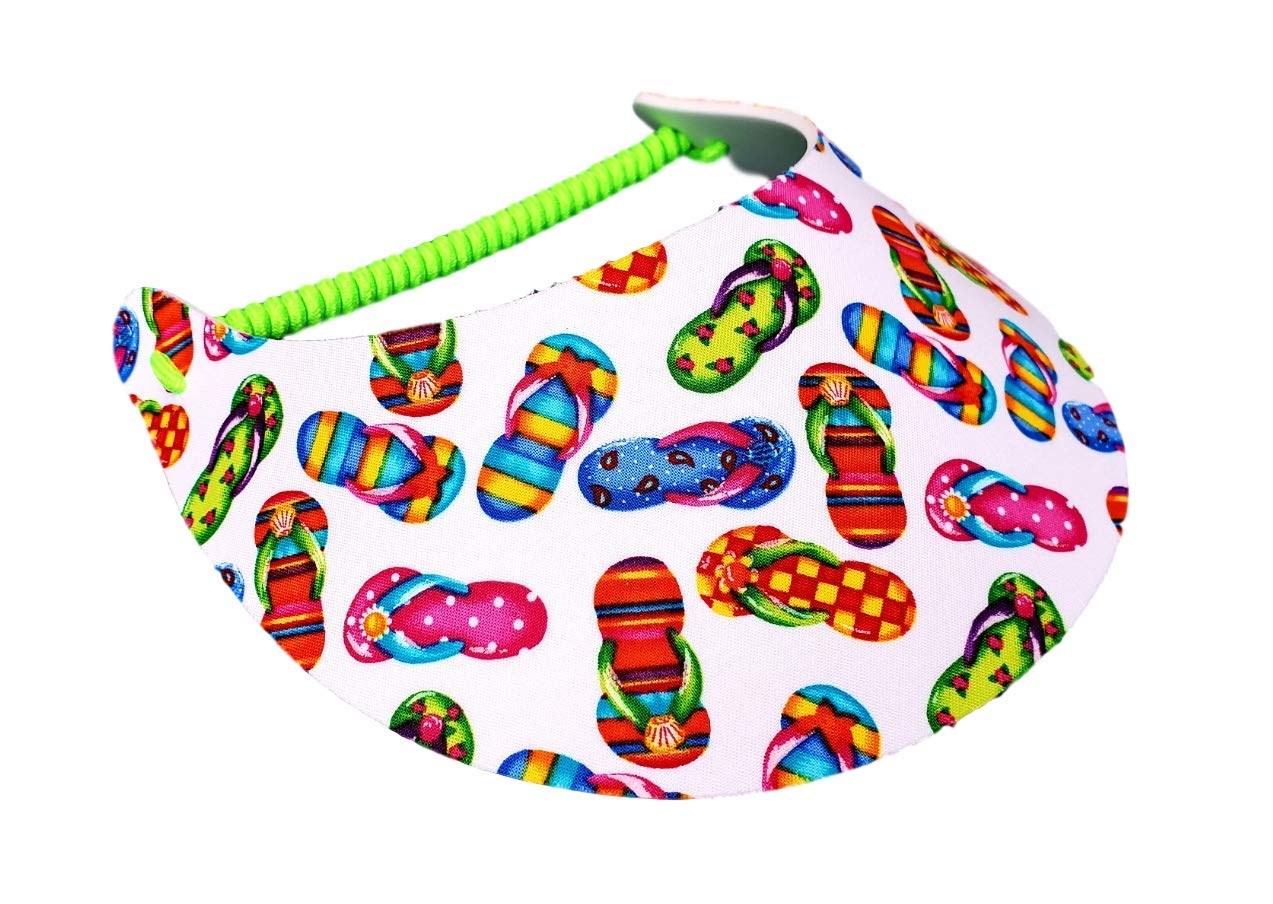 The Incredible Sunvisor Assorted Novelty Designs Perfect for Summer! Made in The USA!! (FLIP Flops 4)