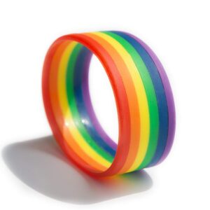 chooro lgbt bracelet gay pride bracelets rainbow silicone rubber wristbands lgbtq jewelry gay pride gifts (rainbow)