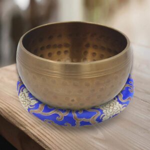 Singing Bowl Cushion, Singing Bowl Pillow Singing Bowl Ring Pillow Silk Singing Bowl Cushion Round Meditation Cushion Singing Bowl Parts (Blue) Singing Bowl Cushion Pillow Only Singing Bowl Pillow