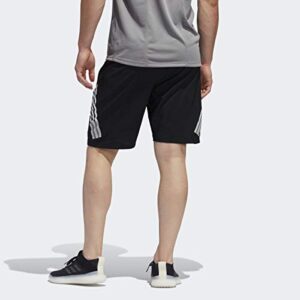 adidas Men's 4KRFT 3-Stripe+ Woven 9-Inch Short Black Medium