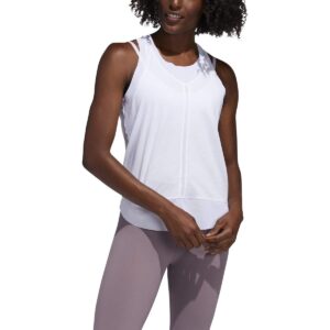 adidas women's shavasana tank white large