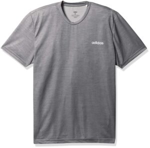 adidas men's designed 2 move heather tee gray/white medium