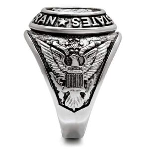 YVO Customizable Veteran Ring - Free Engraving Included - Stainless Steel - Size 10