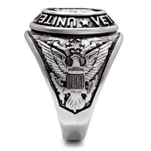 YVO Customizable Veteran Ring - Free Engraving Included - Stainless Steel - Size 10