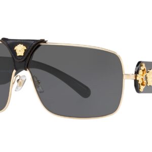 Versace Man Sunglasses Gold Frame, Dark Grey Lenses, 0MM