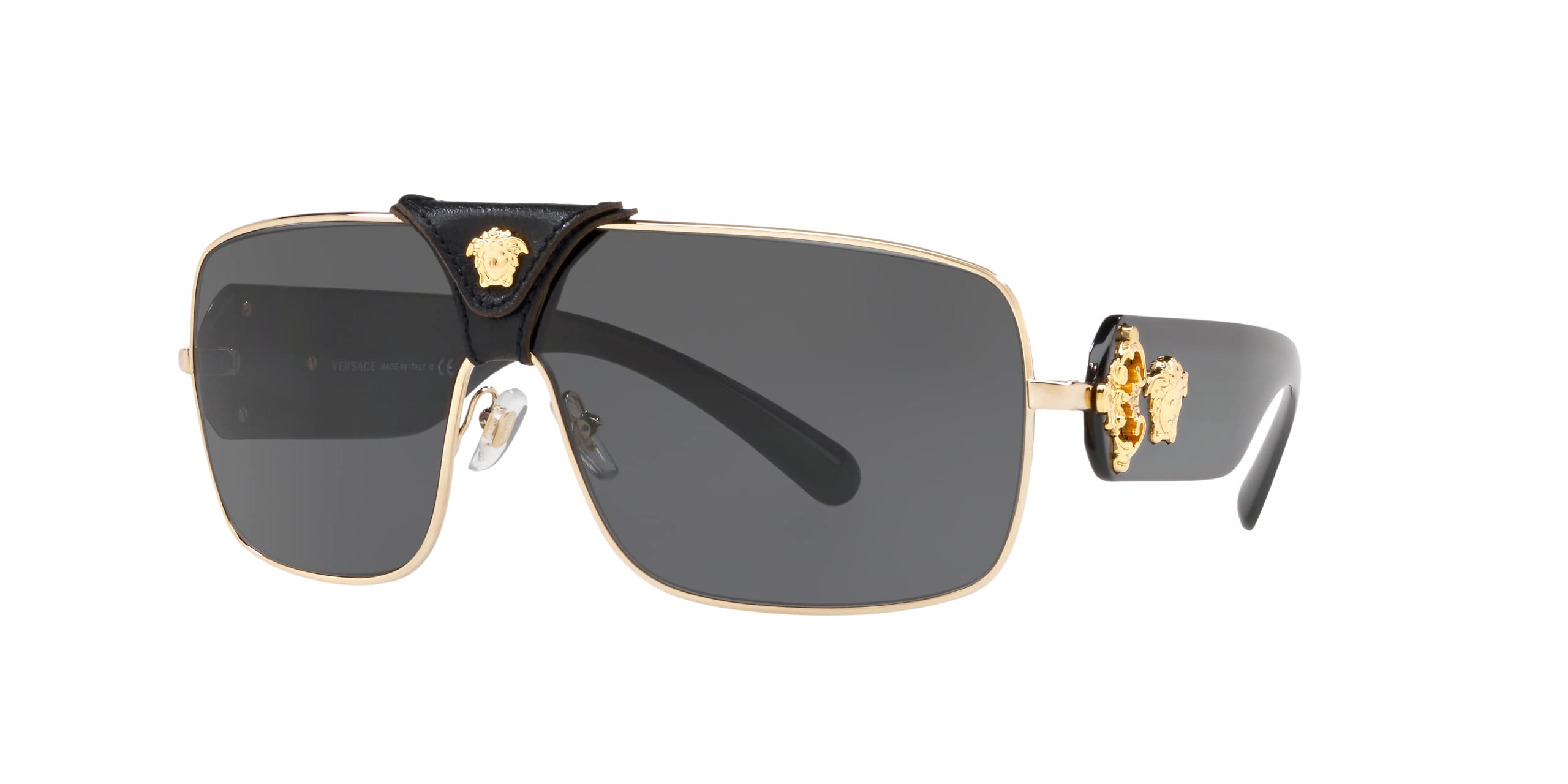 Versace Man Sunglasses Gold Frame, Dark Grey Lenses, 0MM