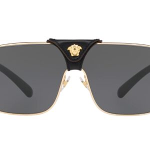 Versace Man Sunglasses Gold Frame, Dark Grey Lenses, 0MM