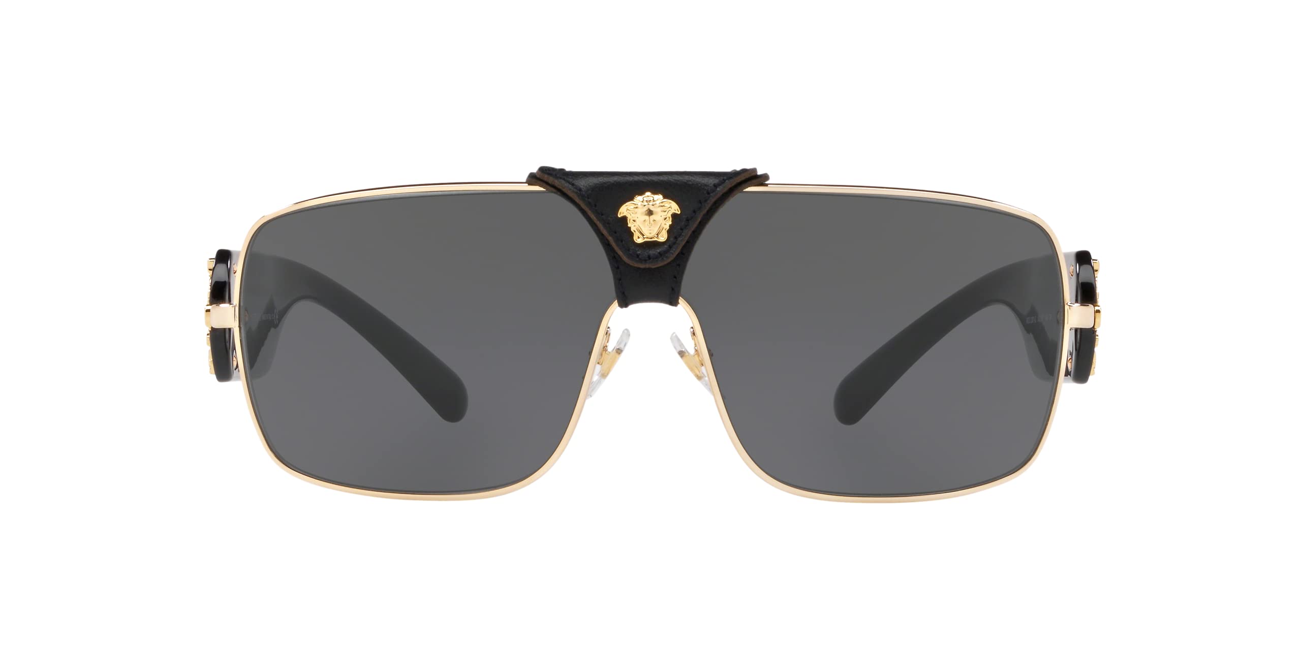 Versace Man Sunglasses Gold Frame, Dark Grey Lenses, 0MM