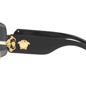 Versace Man Sunglasses Gold Frame, Dark Grey Lenses, 0MM